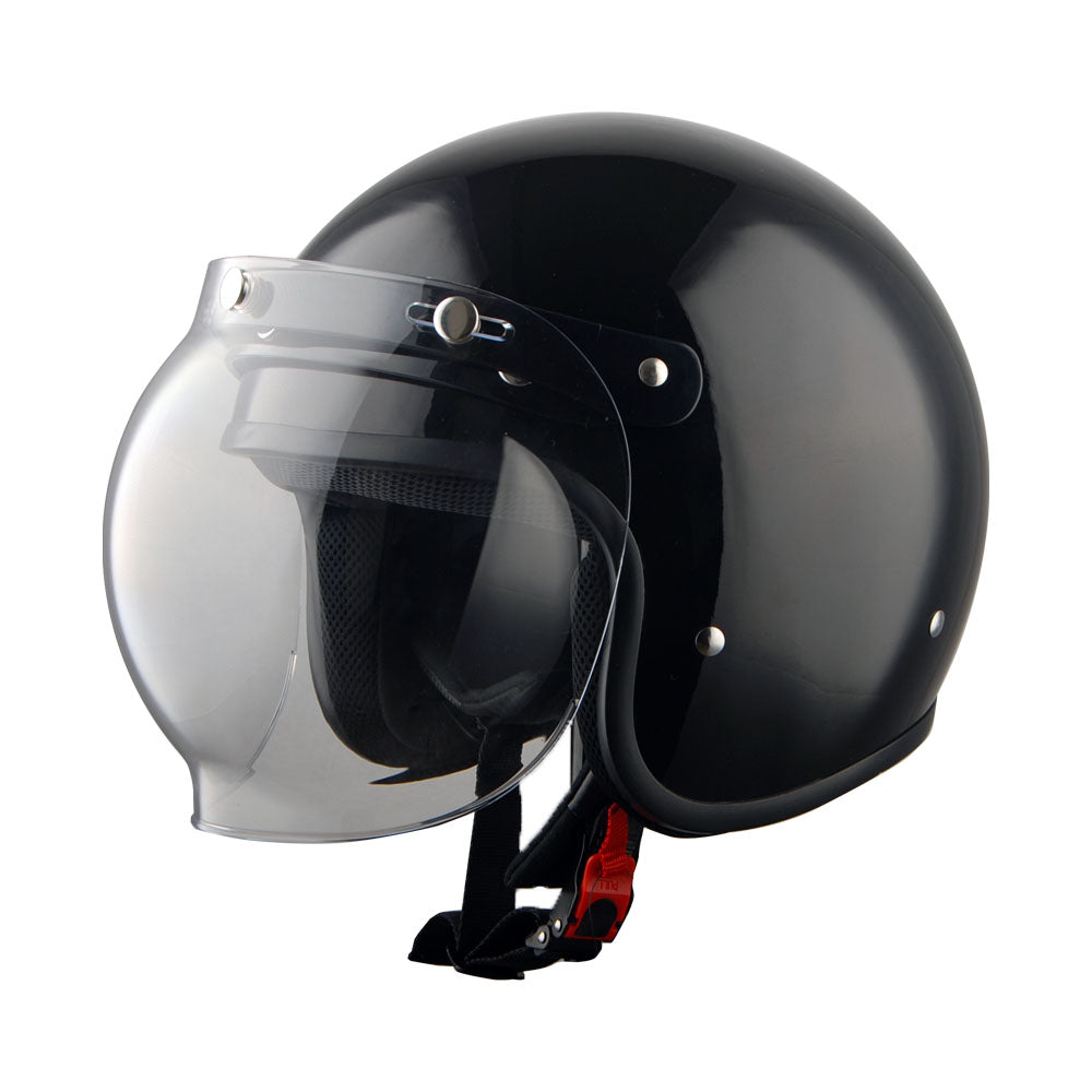 1Storm Motorcycle Open Face Helmet Mopeds Scooter Pilot Half Face Helm ...