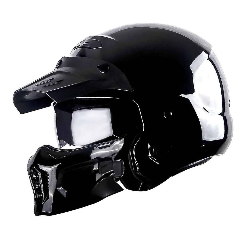 1Storm Motorcycle Full Face Helmet Open Face Helmet with Smoked Shield ...
