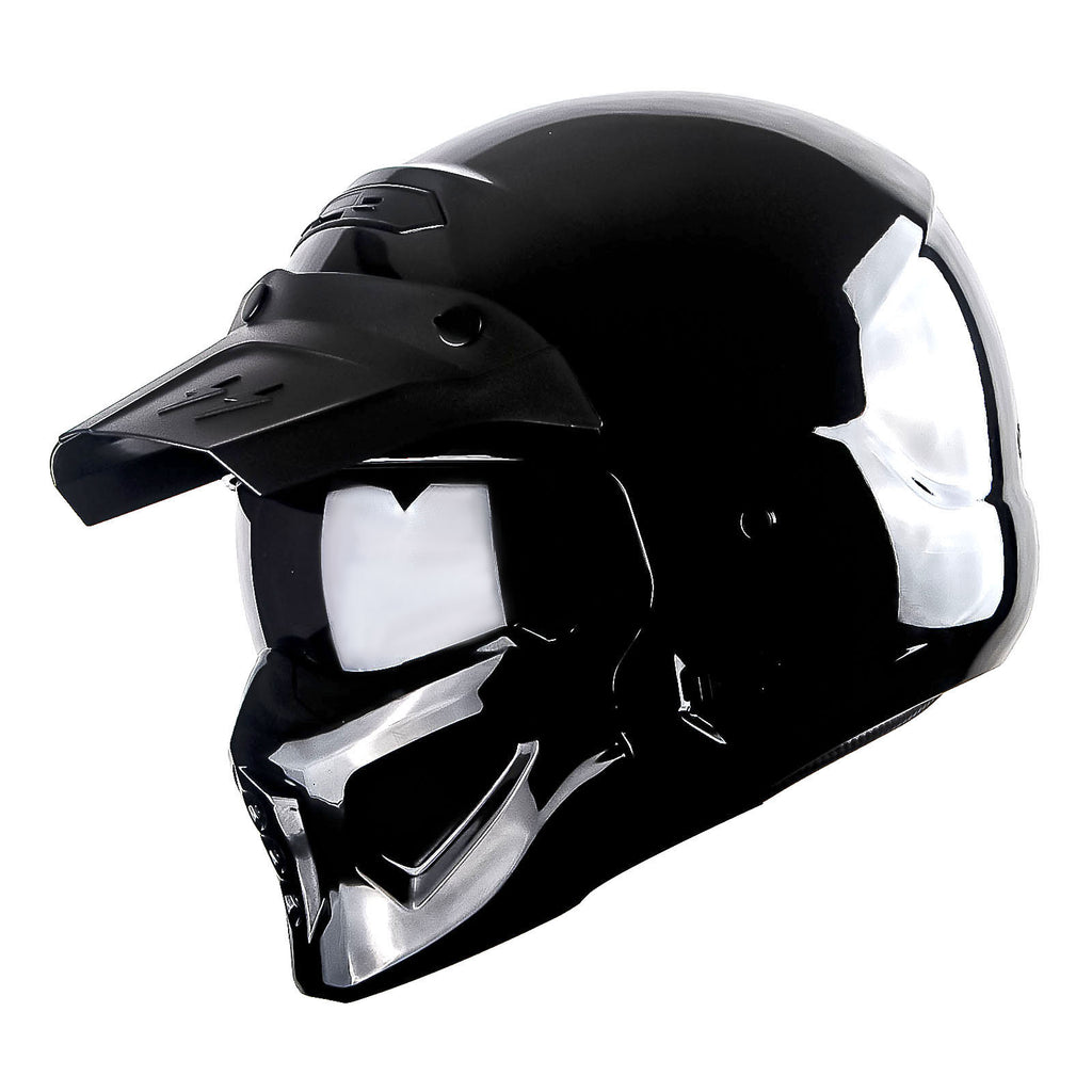 1Storm Motorcycle Full Face Helmet Open Face Helmet with Smoked Shield ...