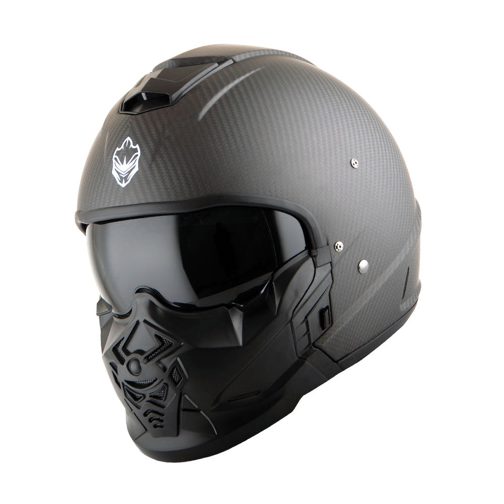 Martian Genuine Real Carbon Fiber Motorcycle Full Face Helmet HB-B2 Op ...